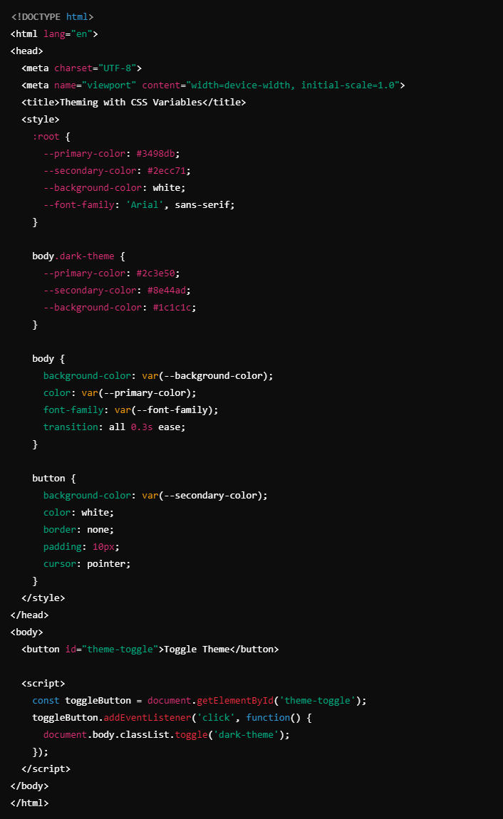 Theming With Css Variables Freebootstraptemplates